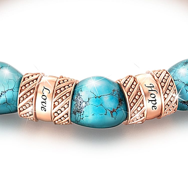 Touch Of Heaven Healing Womens Turquoise Copper Bracelet
