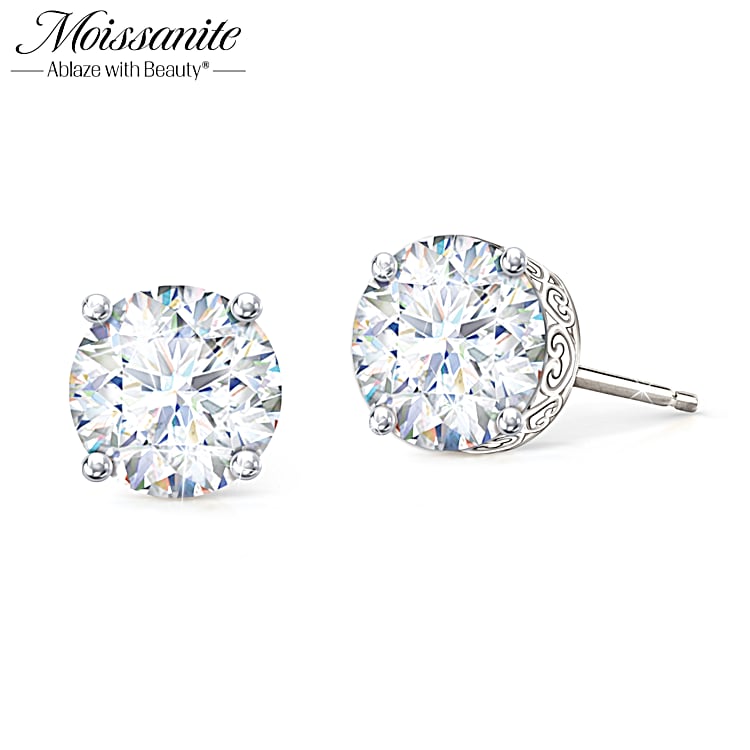 Moissanite ear studs store