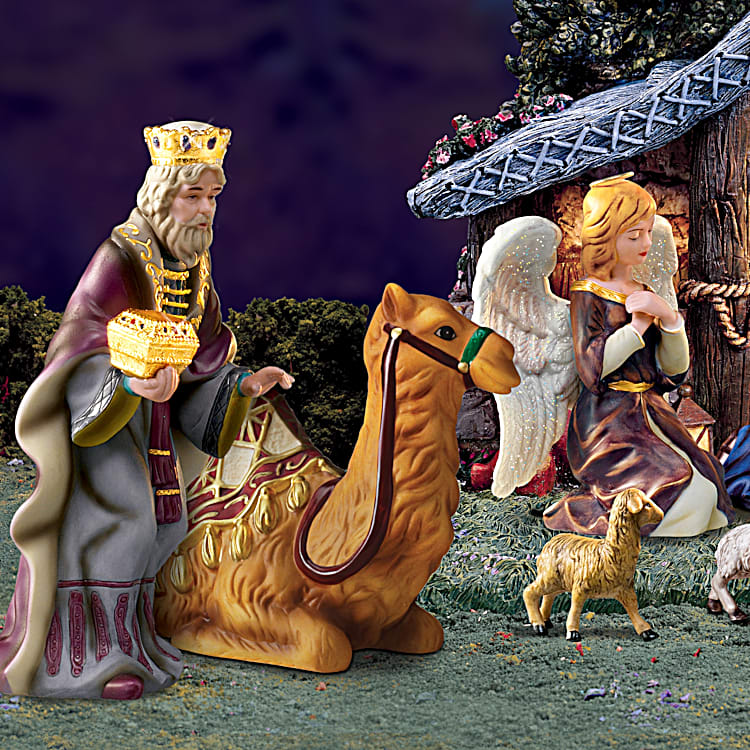 Thomas Kinkade Painting Of Nativity Scene Browse Christmas Art
