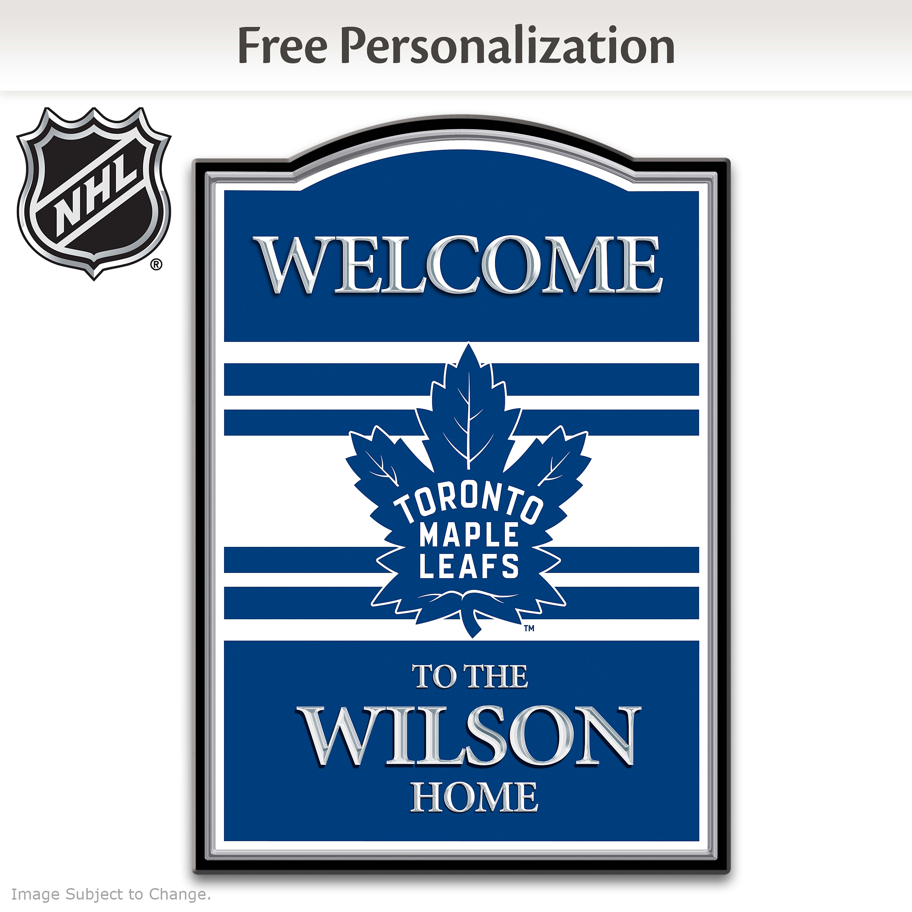NHL Toronto Maple Leafs® Personalized Welcome Sign