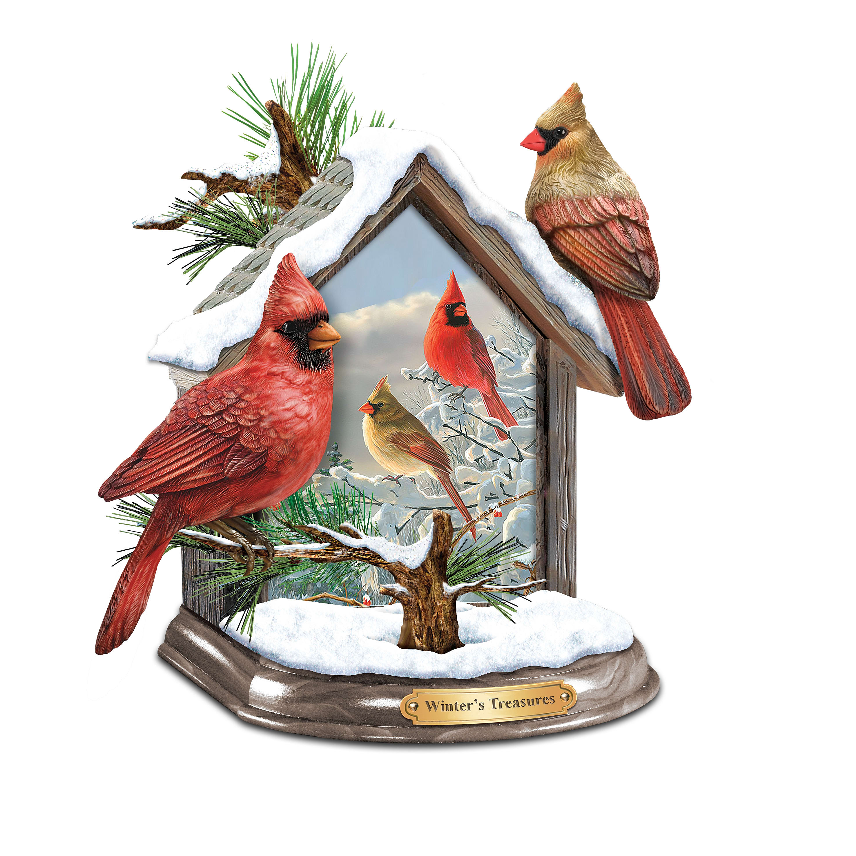 Hautman Brothers Seasons Splendor Illuminated Songbird Sculpture Collection