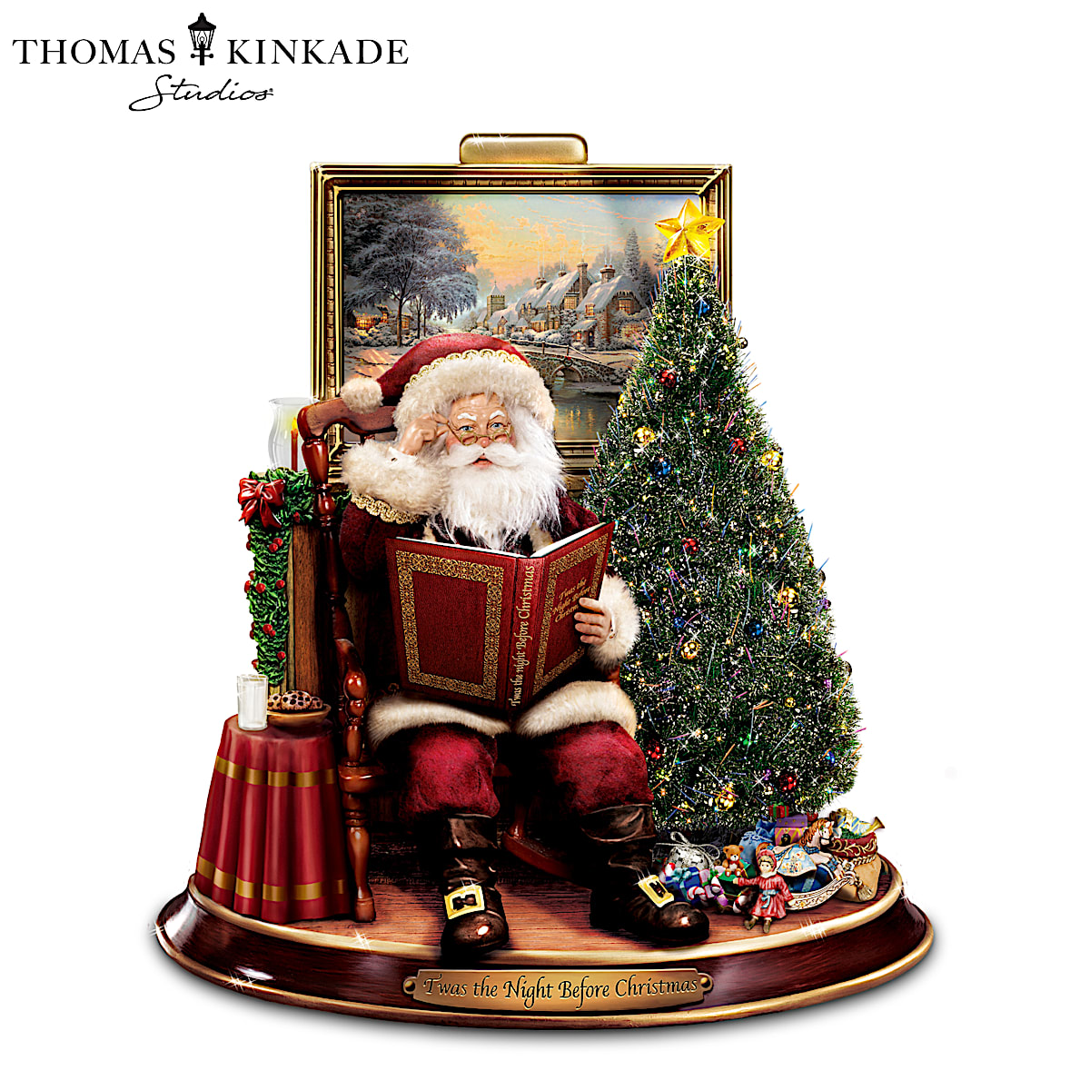 Thomas Kinkade Storytelling Santa Tabletop Figurine: Twas The Night ...