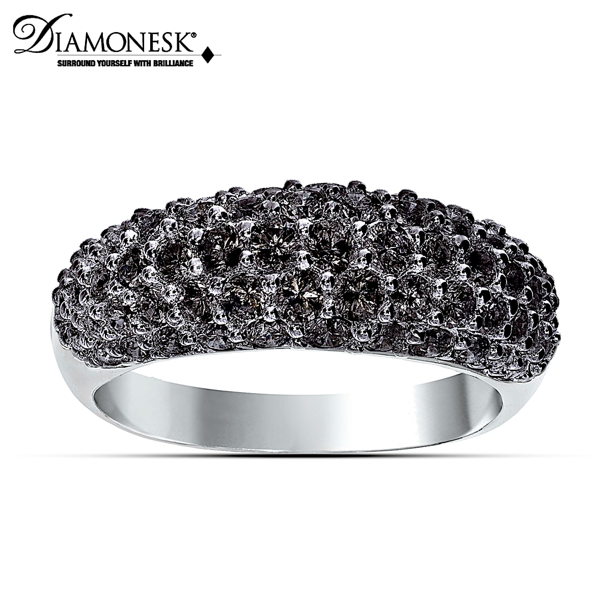 Simulated Black Diamond Ring: Decadence
