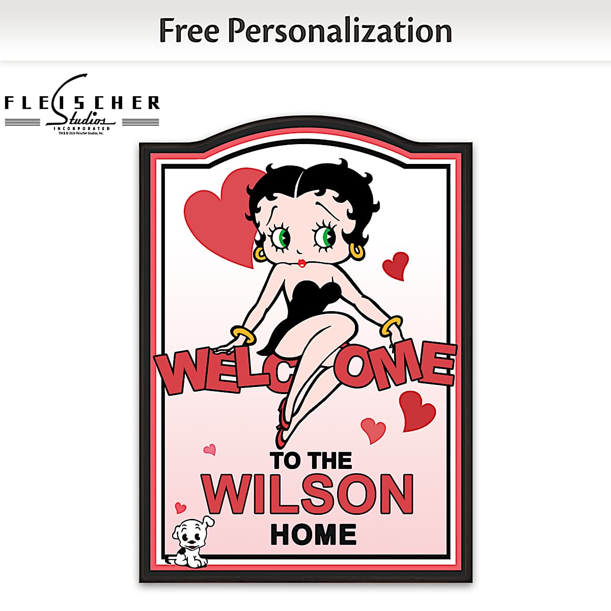 Betty Boop Personalized Welcome Sign