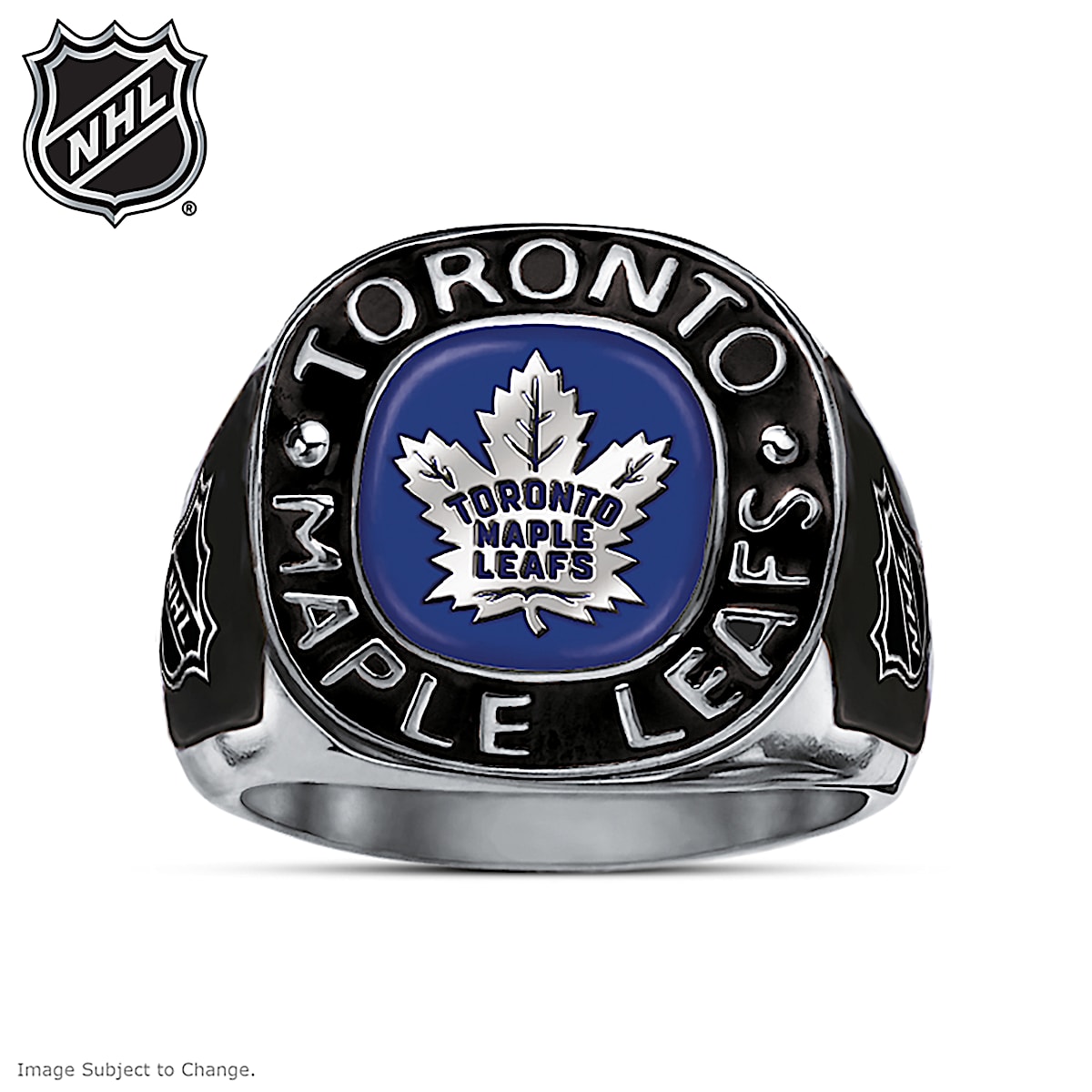 Toronto Maple Leafs® Stainless Steel Mens Ring