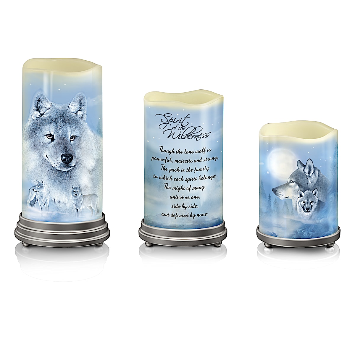 Spirit Of The Wilderness Remote-Controlled LED Illuminated Pillar-Style ...