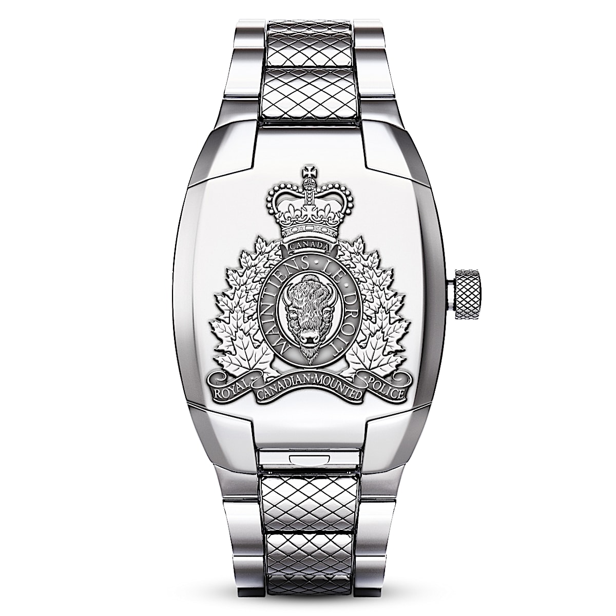 RCMP Mens Watch Featuring A Unique Flip Cover Design With A Low-Relief ...