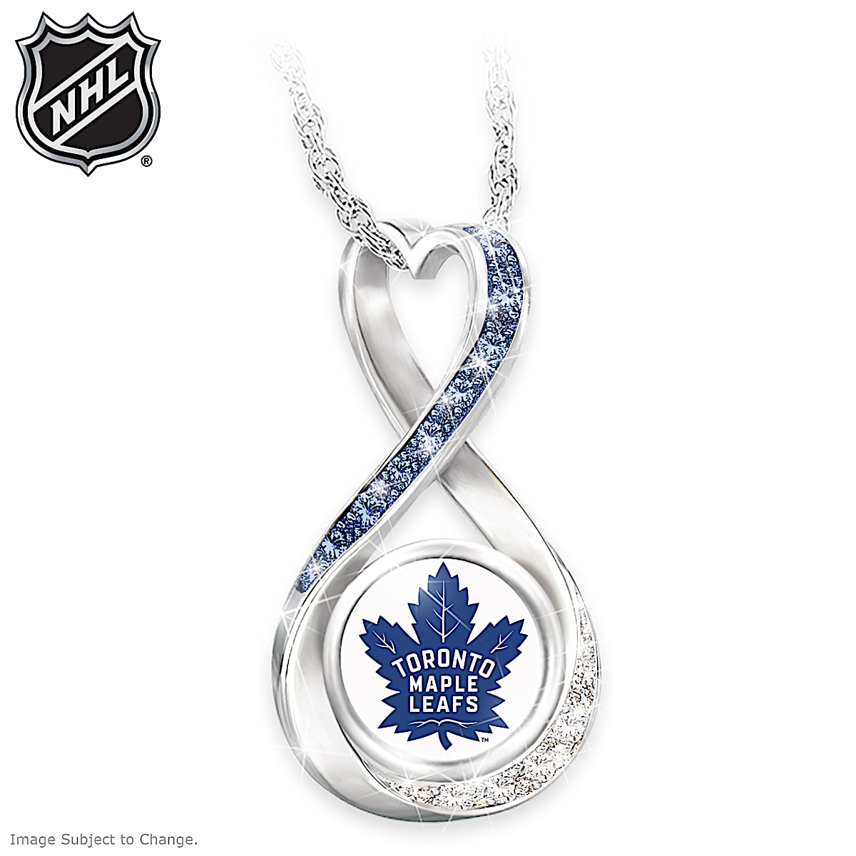 Toronto Maple Leafs® Forever Womens Rhodium Plated NHL® Infinity ...