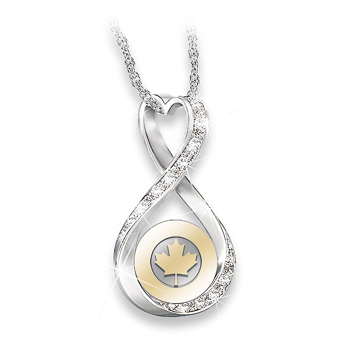 Royal Canadian Air Force Crystal Infinity Pendant Adorned With The RCAF ...