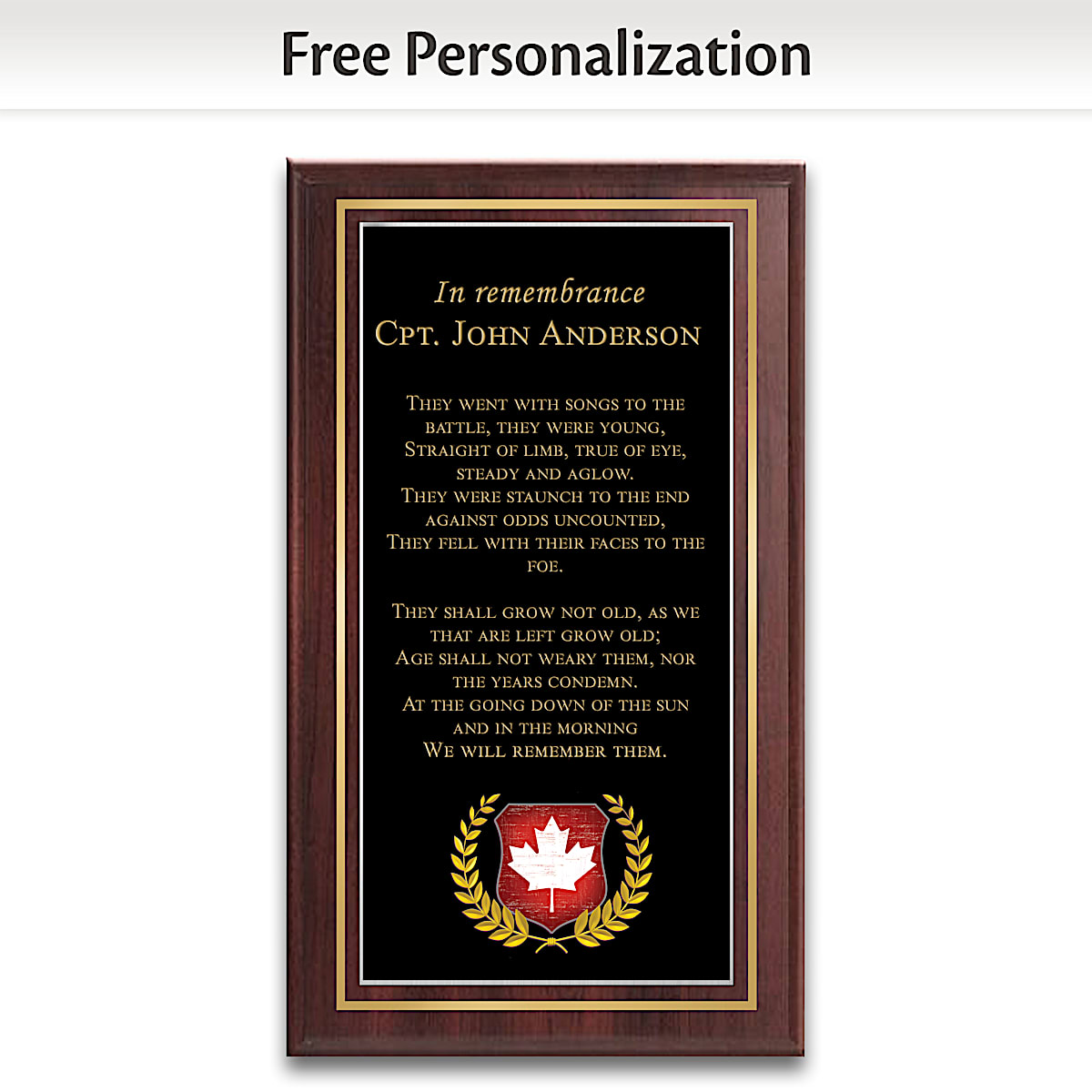 A Veterans Tribute Personalized Wooden Plaque Wall Decor Adorned With A ...