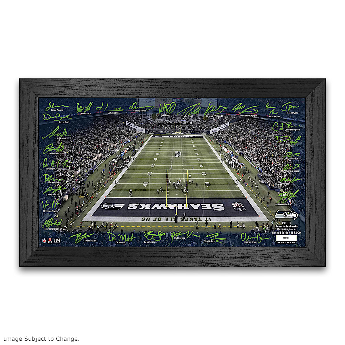 Seattle Seahawks Framed NFL Wall Decor Featuring A Full-Colour ...
