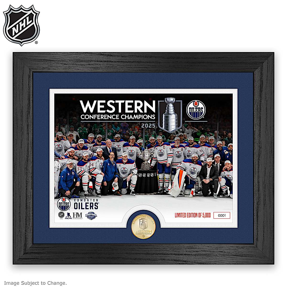 Edmonton Oilers® Framed Wall Decor With Image Of The 2025 NHL® Western ...