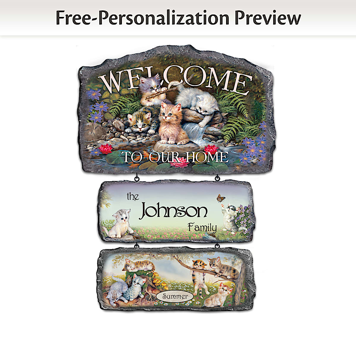 Personalized Welcome Sign Collection: Cozy Companions