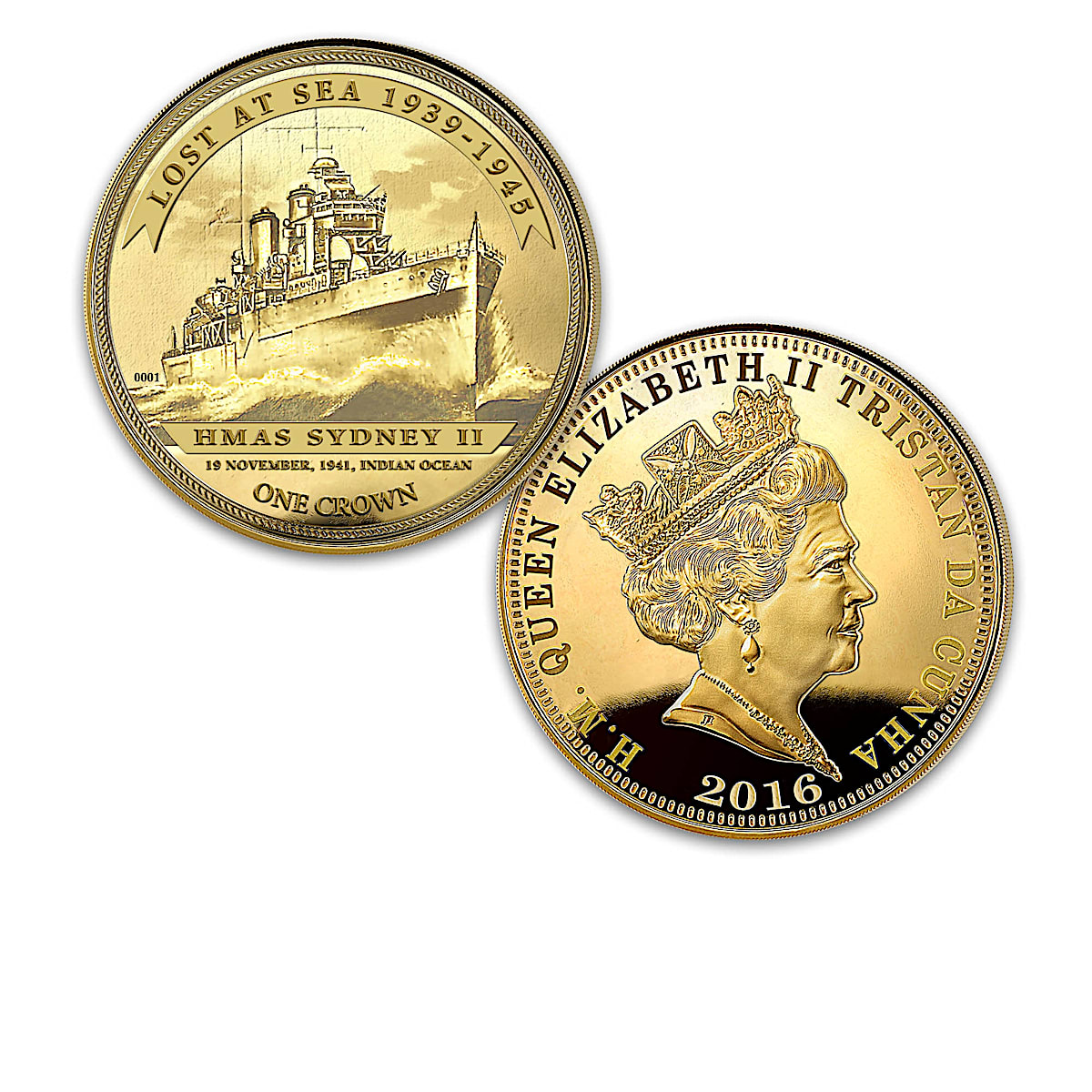 Lost At Sea World War II Gold Crown Legal Tender Coin Collection