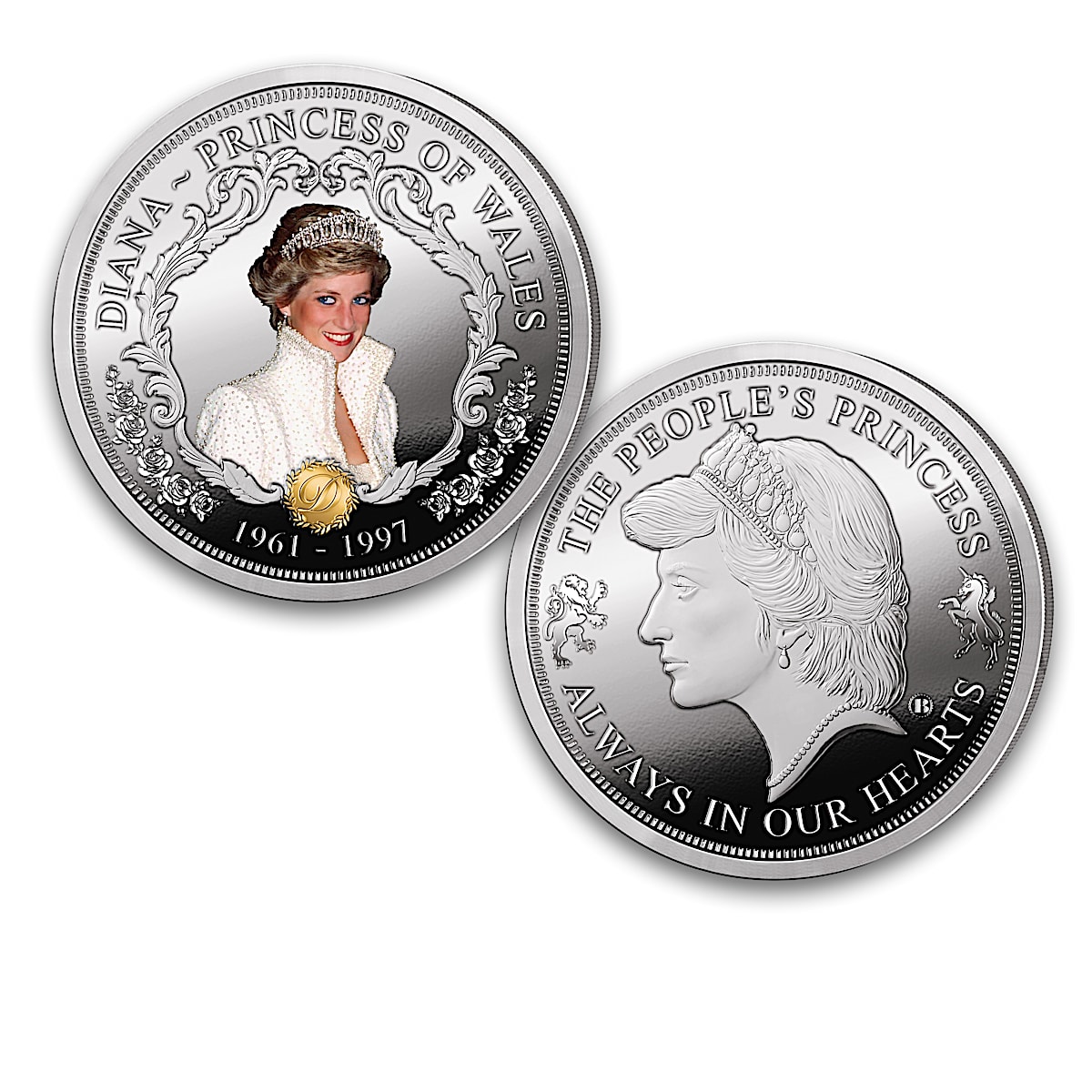 The Princess Diana Legacy 99.9% Silver-Plated Proof Coin Collection ...