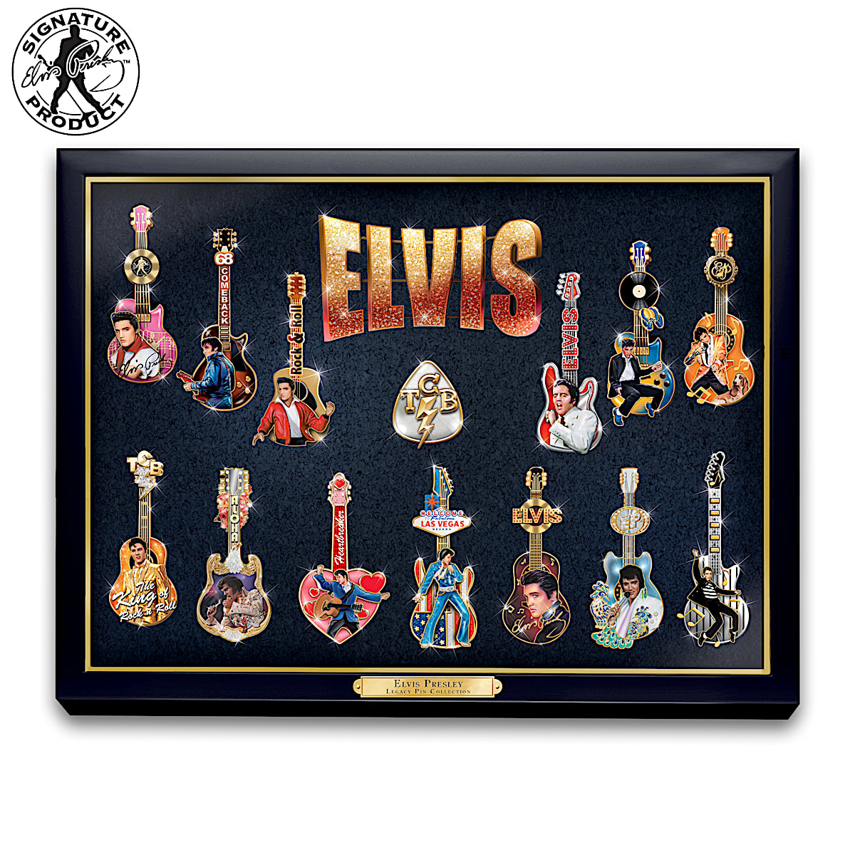 The Elvis Presley Legacy Guitar-Shaped Pin Collection That Celebrates ...