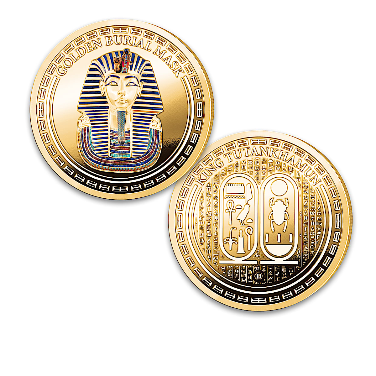 King Tutankhamun 100th Anniversary 24K Gold-Plated Proof Coin ...