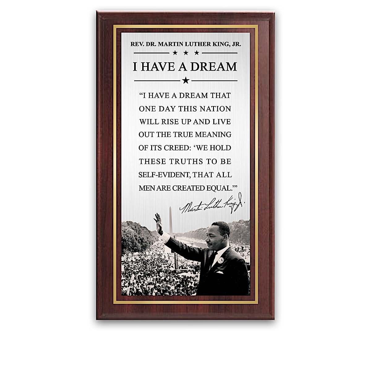 Rev. Dr. Martin Luther King Jr. Words Of Wisdom Wooden Plaque Wall ...