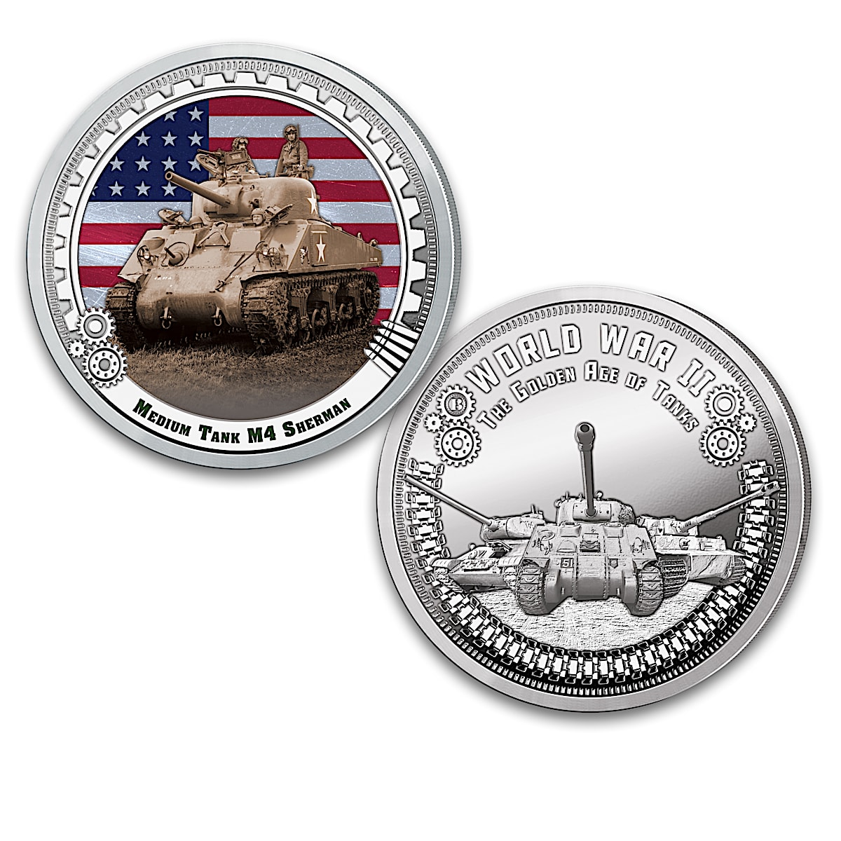 The World War II Golden Age Of Tanks 99.9% Silver Proof Coin Collection ...