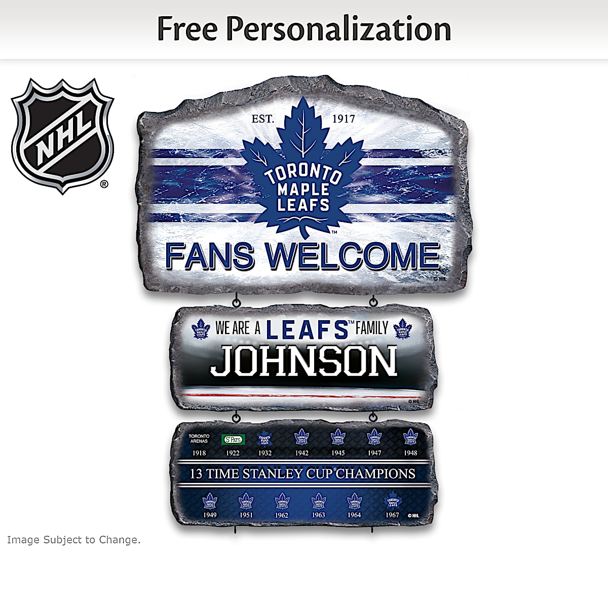 Toronto Maple Leafs® NHL® Welcome Sign Collection With The Look Of ...