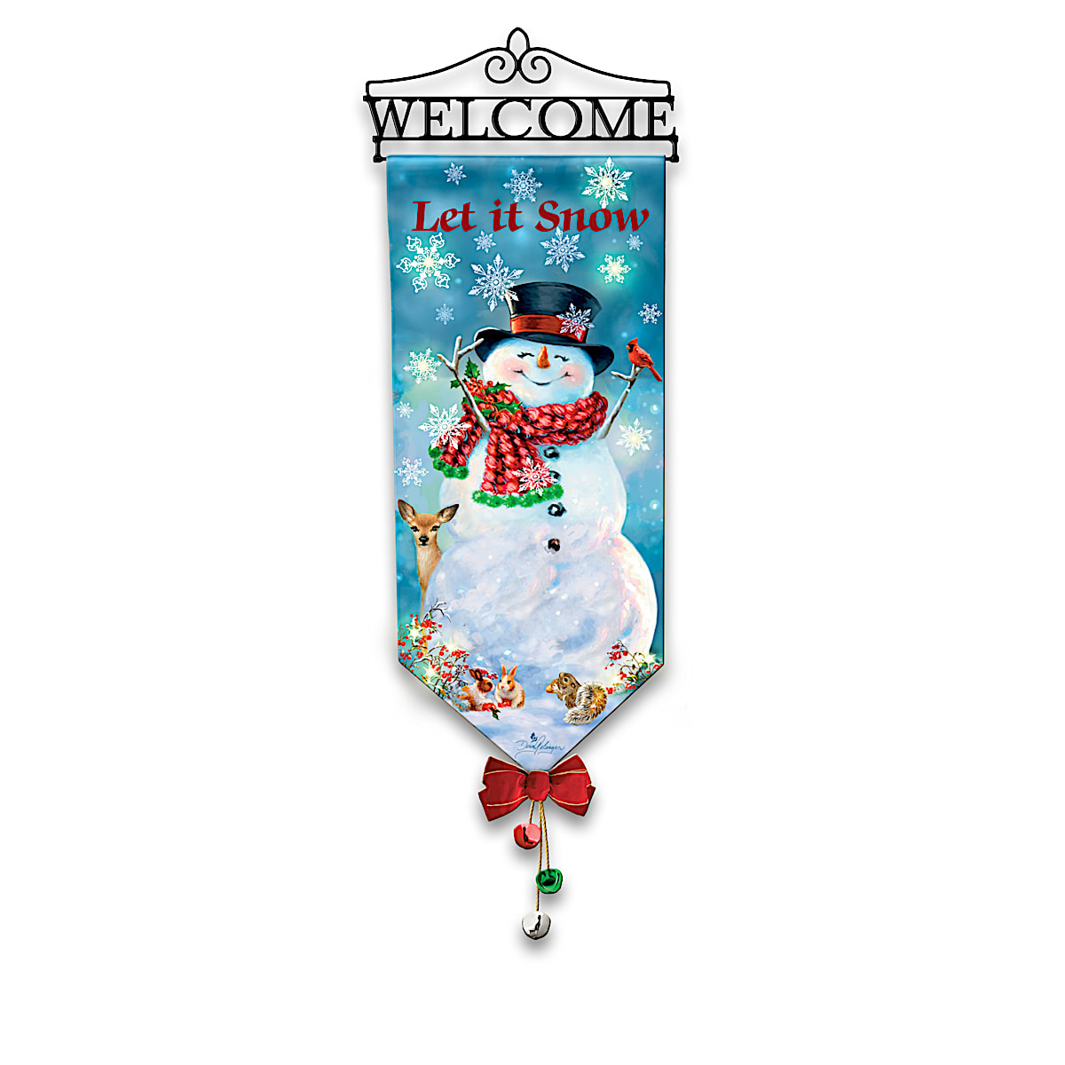 Illuminated Fabric Welcome Banners Adorned With Seasonal Art By Artist ...