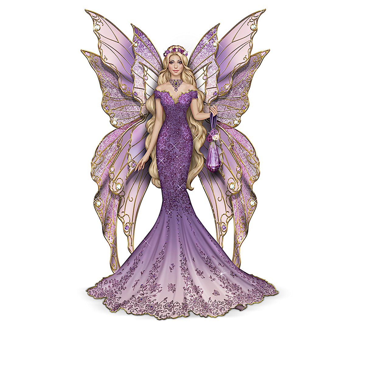 Mystic Crystal Spirits Hand-Painted Fairy Figurine Collection Featuring ...