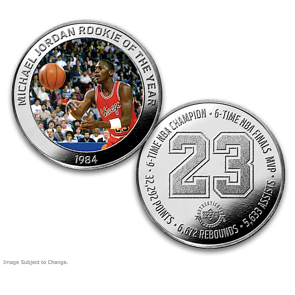 Upper Deck Michael Jordan Coin Collection Featuring Full-Colour Images ...