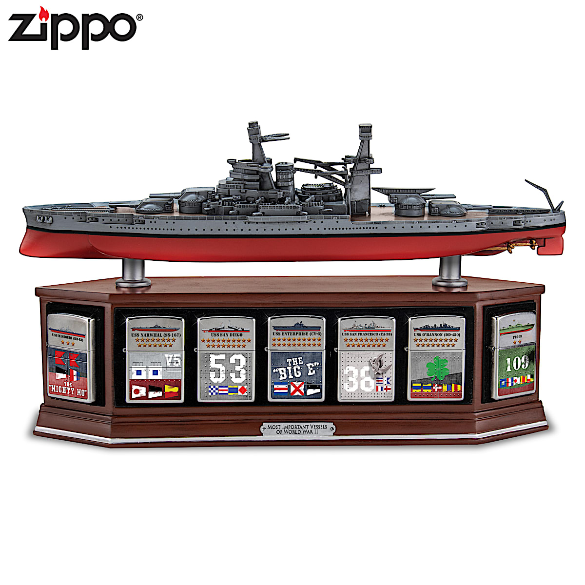 Historic Vessels Of WWII Zippo® Lighters Featuring The USS Arizona, The ...