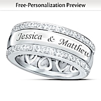 Personalized Name-Engraved Solid Sterling Silver Diamond Ring: Our ...