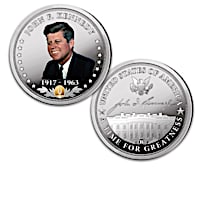 The John F. Kennedy Legacy 99.9% Silver-Plated Proof Coin Collection ...